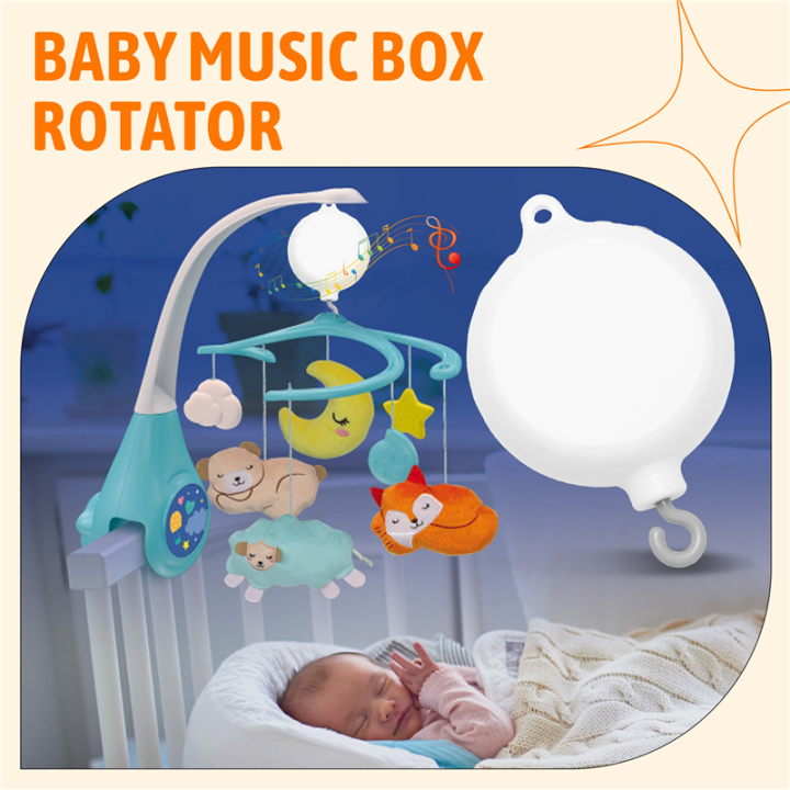 Nullmul Crib Mobile Motor Baby Music Box Spinner with 3 Modes Volume ...