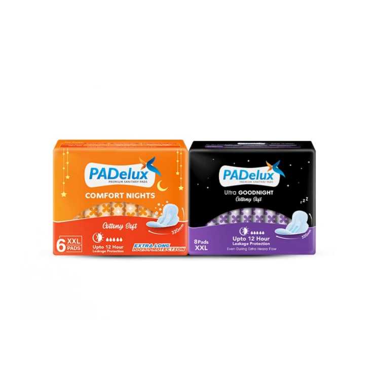 Padelux Combo Pack Of Sanitary Pads Comfort Nights Xxl 320 Mm ...