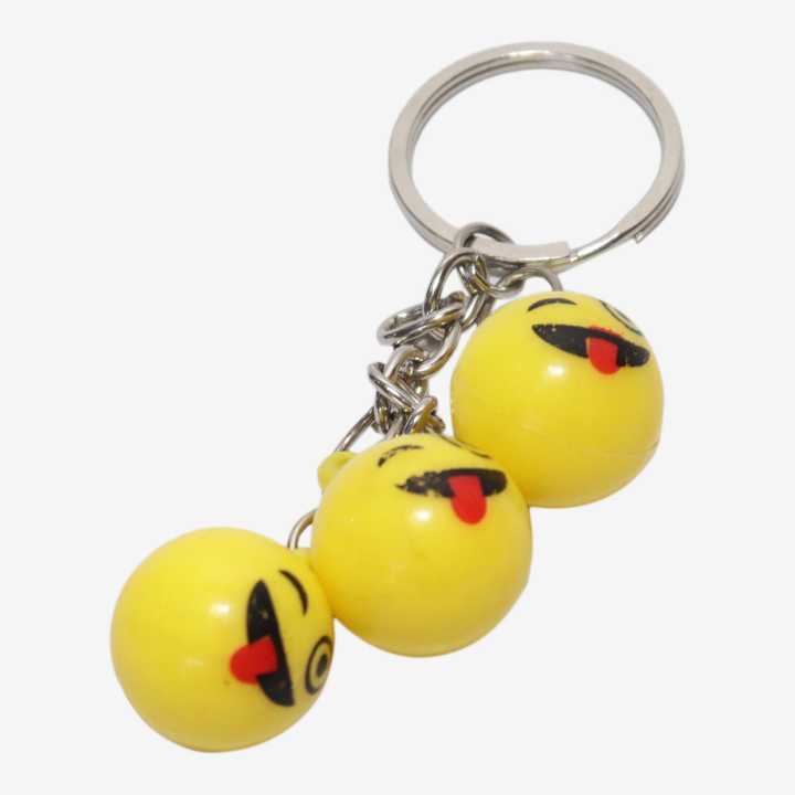 Yellow Color Emoji Bubbles Plastic Stylish Key Ring | Daraz.com.np