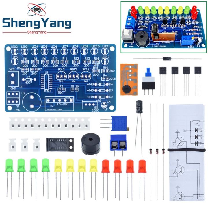 TZT CD4060 SMD Music Lantern Circuit Welding Kit Dream Light Electronic ...
