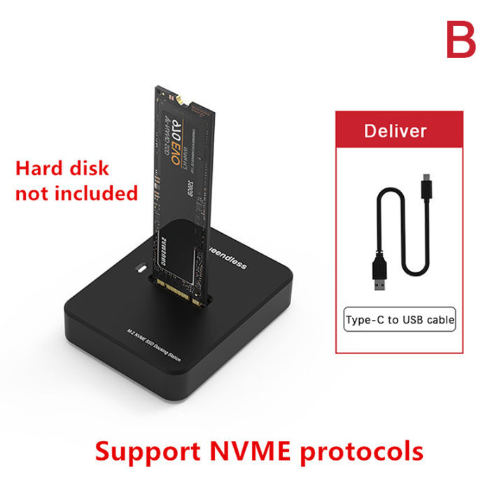 M2 Nvme Docking Station M Key USB M 2 USB C SSD Case NVME And NGFF Hdd SSD Docking Station Base ...