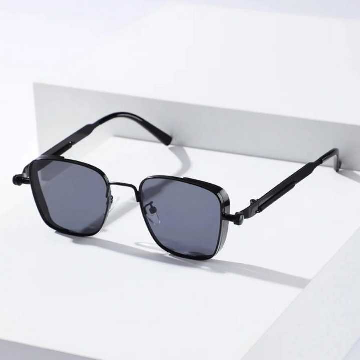Square Black Metal Frame Sparing Sunglasses For Men | Daraz.com.np