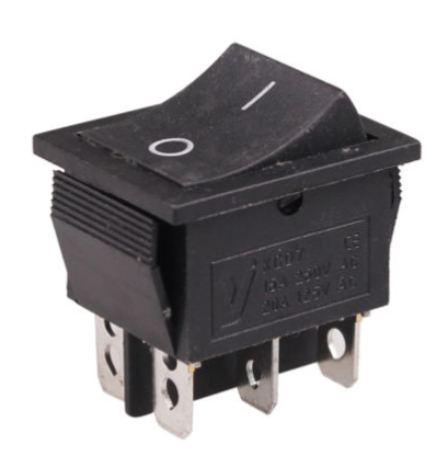 6 Pin Switch 2 Way On/On DPDT 6-Pin Rocker Switch KCD4 250V 16A /125V ...
