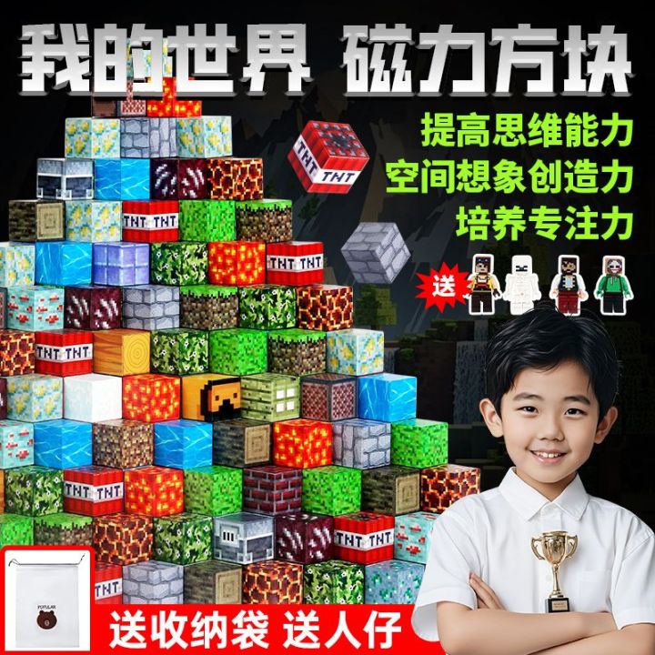 Minecraft Magnetic Blocks Assembly Magnetic Building Blocks Magnet ...