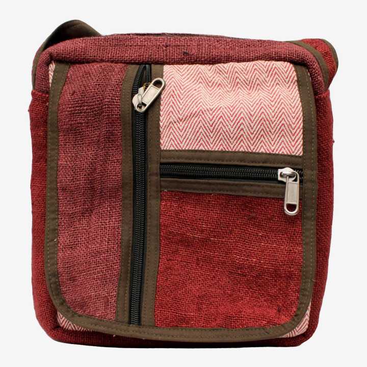 Maroon Hemp Cotton Side Bag For Men | Daraz.com.np