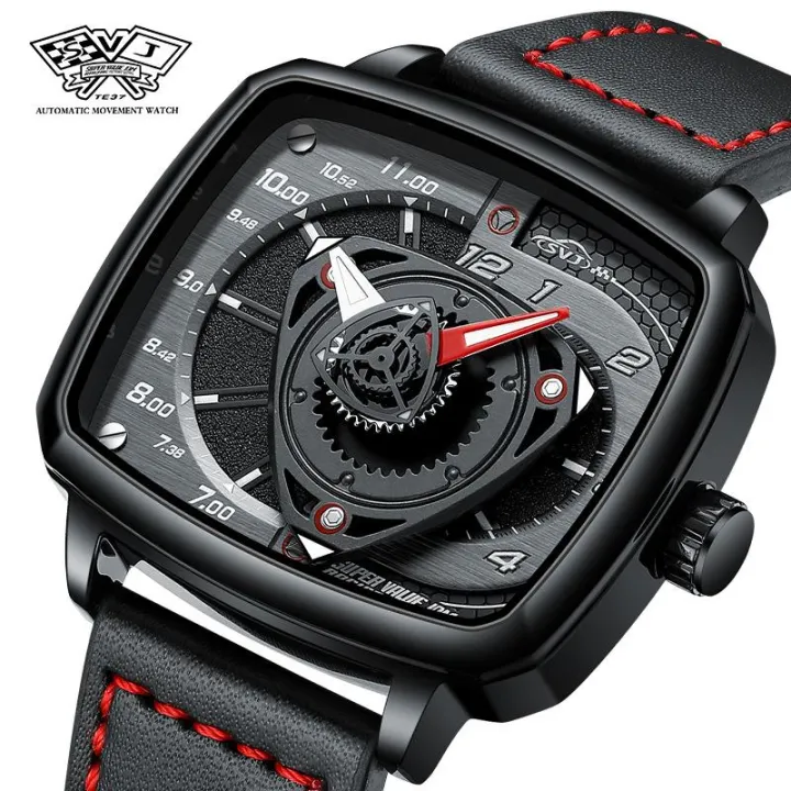 SVJ rotor wheel hub engine men's watch high-end forged retro square ...