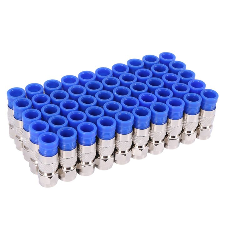 50PCS RG6 Compression Connectors Coaxial Cable Waterproof Connection F ...