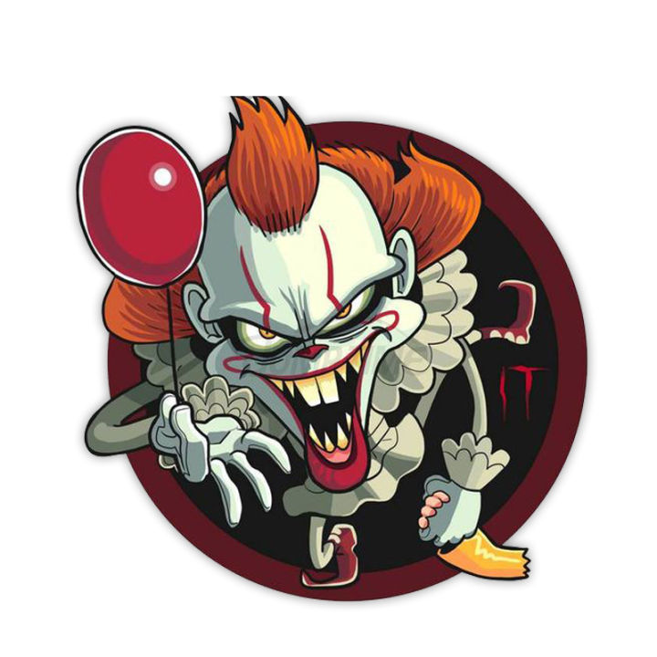 Evil Clown Car Stickers Waterproof Anime Vinyl Decal Scratch-proof ...