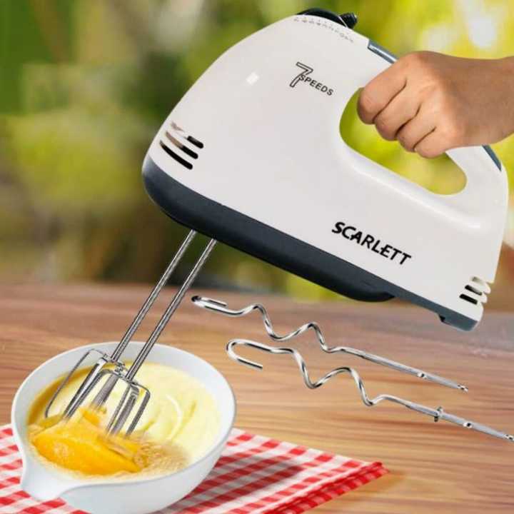Scarlett 7-Speed Lightweight Hand Mixer With 4 Different Blender ...