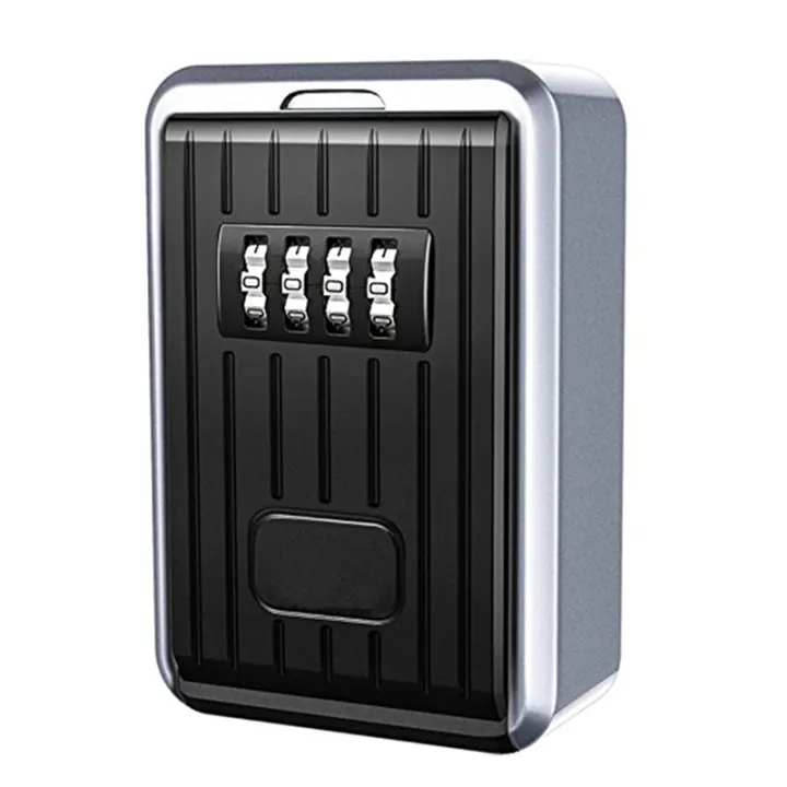 4X Lock Box 4 Digit Combination Waterproof Box Aluminum Alloy Weather ...