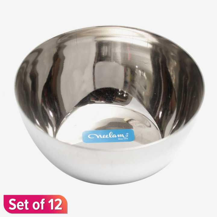 Steel Kachaura Neelam Set Of 12 | Daraz.com.np