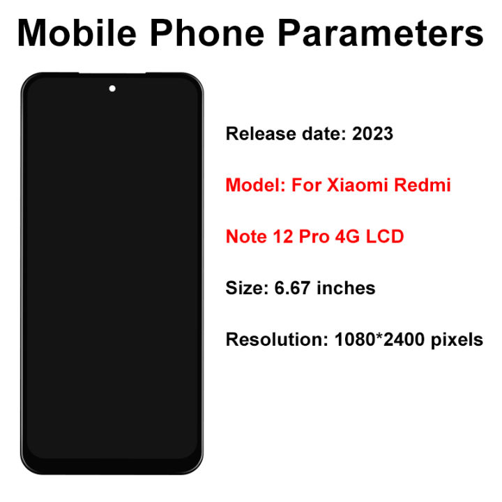 Cameljeans Original Screen monitor 2209116AG for device 4GProNote Redmi ...