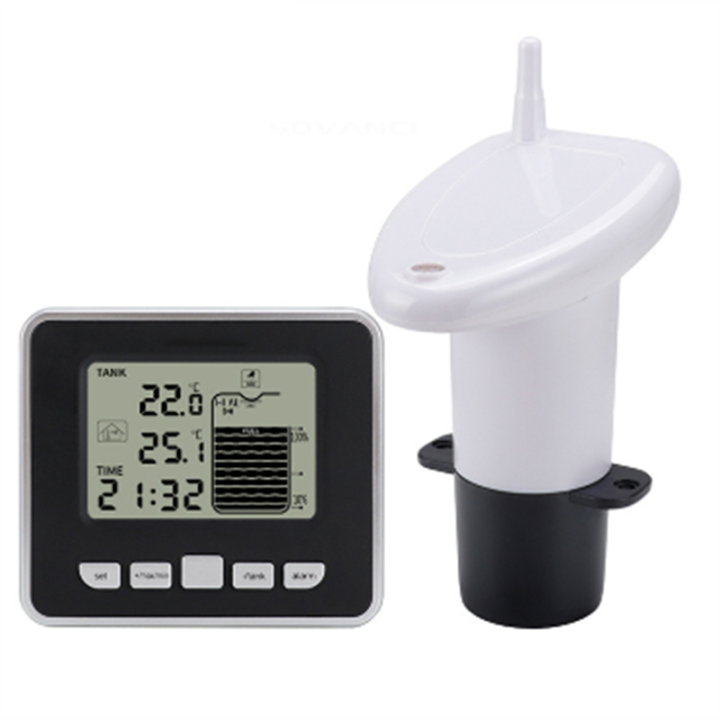 Wireless Ultrasonic Water Tank Liquid Level Meter Water Level Time ...