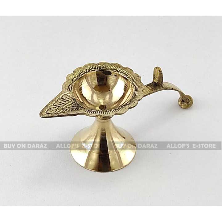 Brass Aarati With Single Diya- For Easy Worshipping with Aarati | Daraz ...