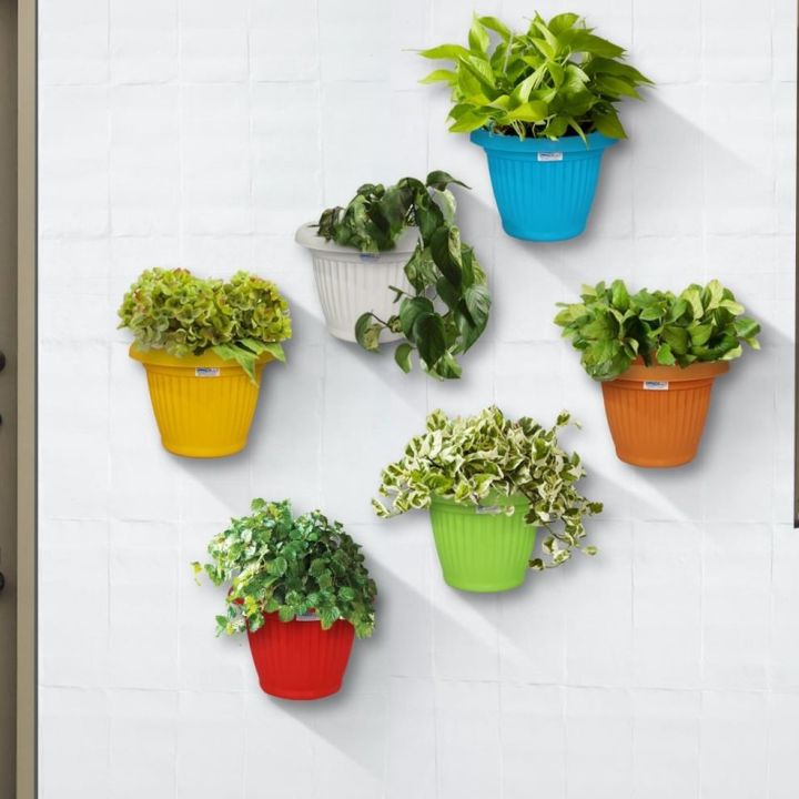 1pc Multicolor Bagmati Half Round Planter / Flower Pot / Wall Hanging ...