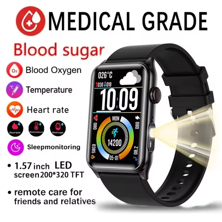 Linman 2025 New Non-Invasive Blood Glucose Smart Watch Bluetooth Call ...
