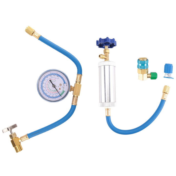 Air Conditioner A/C Oil Injector Tool R134A Low Side Quick with Gauge ...