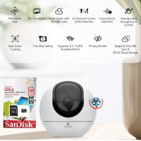 Ezviz C6 2K+ 4MP Indoor Dual Band Wi-Fi,Two Way Audio,Ptz Ip Cctv Camera With Sd Card Supported ...