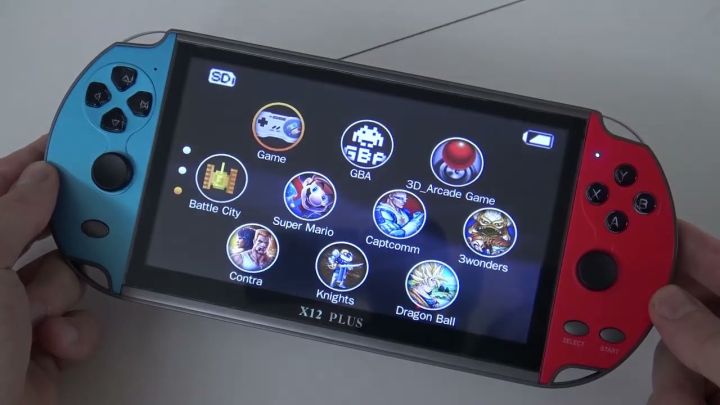 X12 5.5 inch 8GB Handheld Game Console Dual Joystick 1500 Games ...