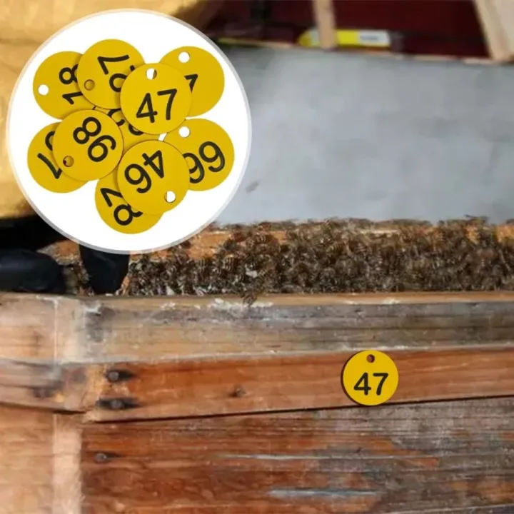 Livestock Number Accessory Plastic Beehive Tags Colorful Round ...