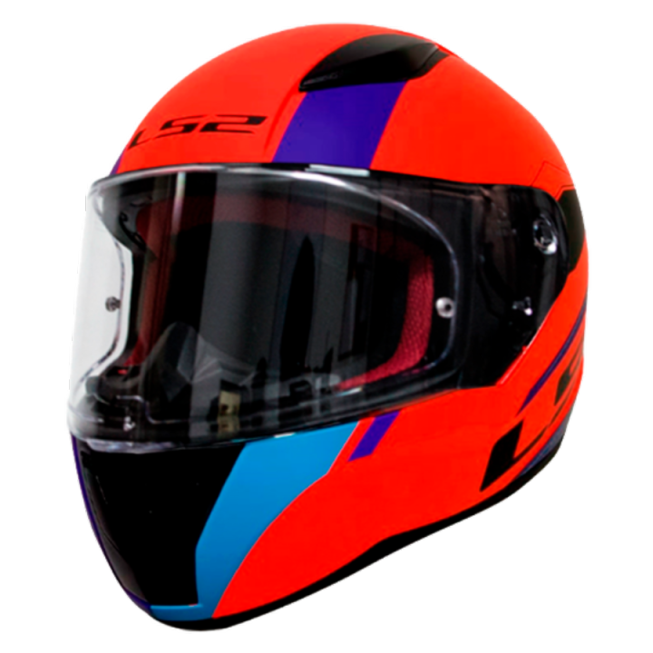 LS2 Rapid Driveway M.H-V Orange Blue Full Face Motorcycle Helmet ...