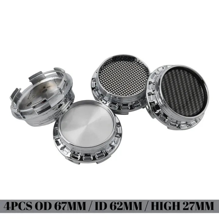 4pcs Blank wheel caps 67mm/2.64 inch (clip 62mm) no logo wheel center ...