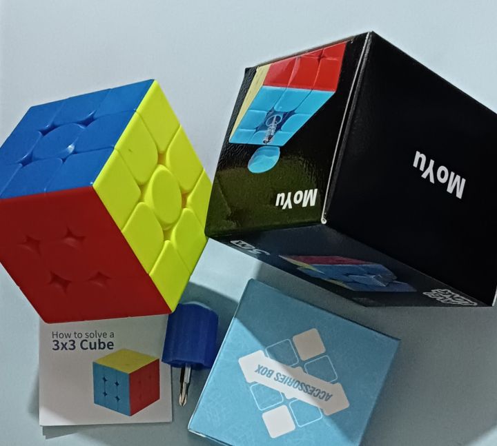 Moyu 3X3X3 Magnetic Stickerless Cube - 3D Puzzle Cube - Free Cube Stand | Daraz.com.np