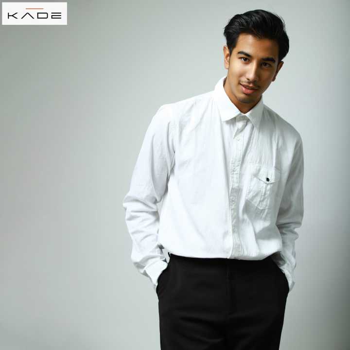 KADE White Classic Cotton Shirt For Men | Daraz.com.np