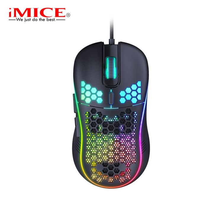 iMice T98 7200 DPI RGB USB Wired Gaming Mouse Lightweight Programmable ...