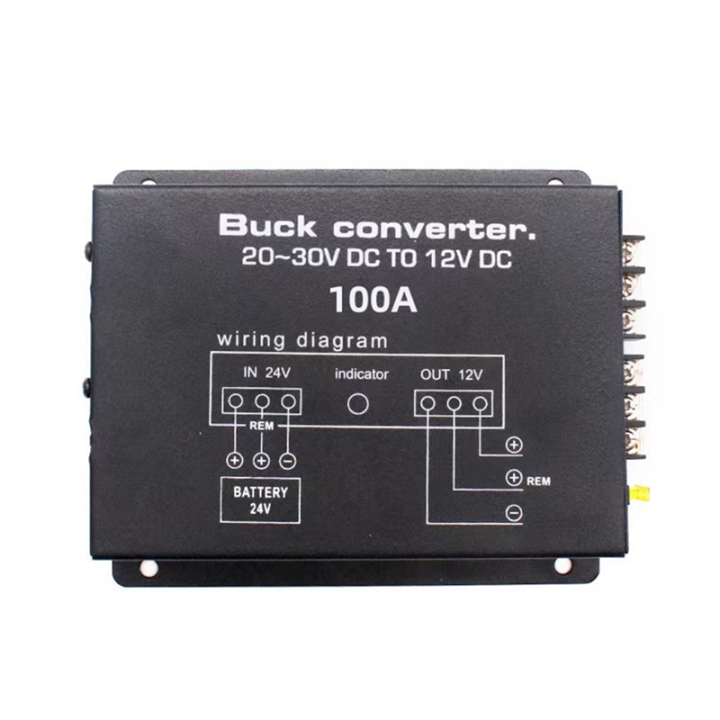 LKPCIGCXM 100A DC 24V to 12V Car Power Converter Electric Converter ...