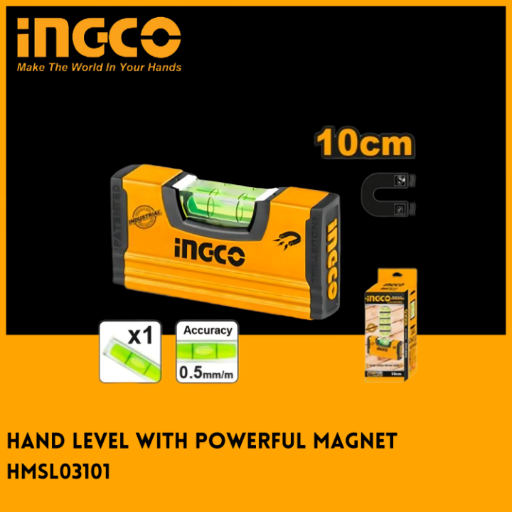 Ingco 10cm Hand Level With Powerful Magnet HMSL03101 | Daraz.com.np