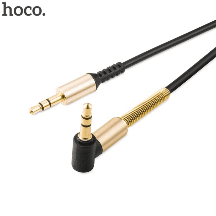 Hoco Upa02 Aux Spring Audio Cable (Black And Red) | Daraz.com.np