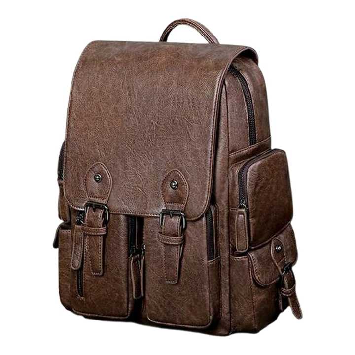Vintage Men Soft Leather Backpack Luxury Business Backpack Male ...