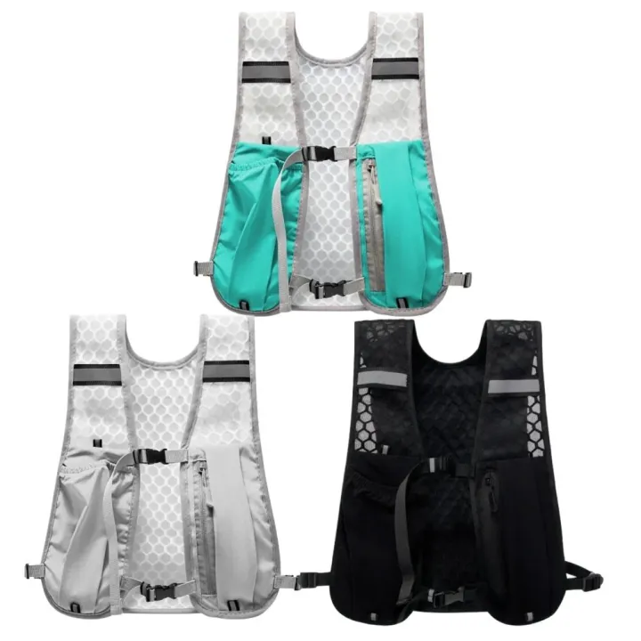 Multiple Pockets Chest Pack Running Storage Vest Lightweight Waterproof ...