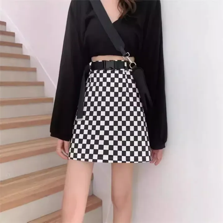 Fall/Winter 2024 Plus Size Women's Skinny Tweed A-Line Black and White ...