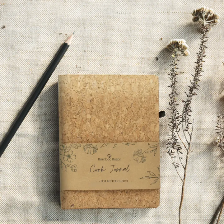 Handmade Cork Diary | A5 Sustainable Journal | 160 Ruled Pages ...