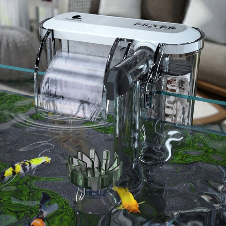 Durable waterfall Fish tank filter 3 in 1 Built-in Waterfall Filter Box ...