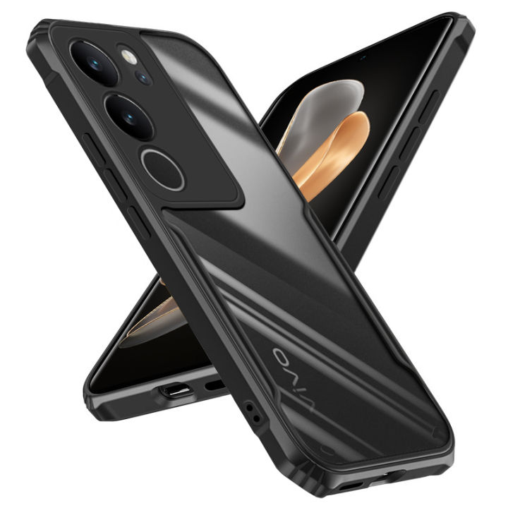 Vantime for vivo V29 5G Case Air Cushion Hard Crystal Clear Back ...