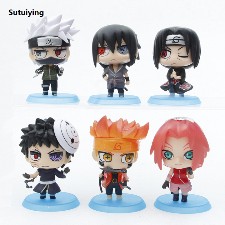 Sutuiying Anime Naruto Figure Toy Set Uzumaki Naruto Uchiha Sasuke ...