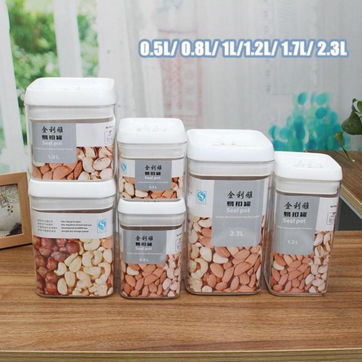 Acrylic 0.5L~2.3L Storage Box Multigrain Rice Food Container Airtight ...