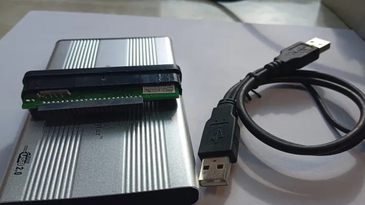 USB2.5 HDD Hard Drive External Enclosure 2.5" IDE PATA HDD Case Gray ...