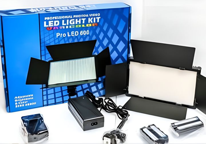 Professional Video Light Pro Led 600 with Barndoor Professional Dual ...