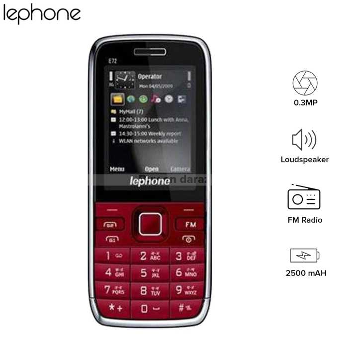 Lephone K7 2500 mAh Battery 1.8 inch Screen Size Features Phone | Daraz ...