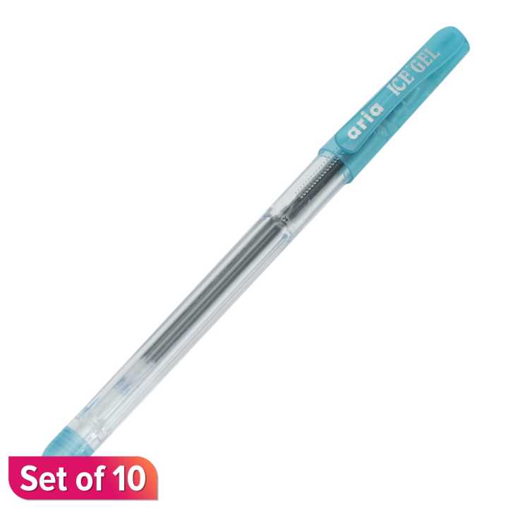 Blue Gel Pen Set Of 10 | Daraz.com.np