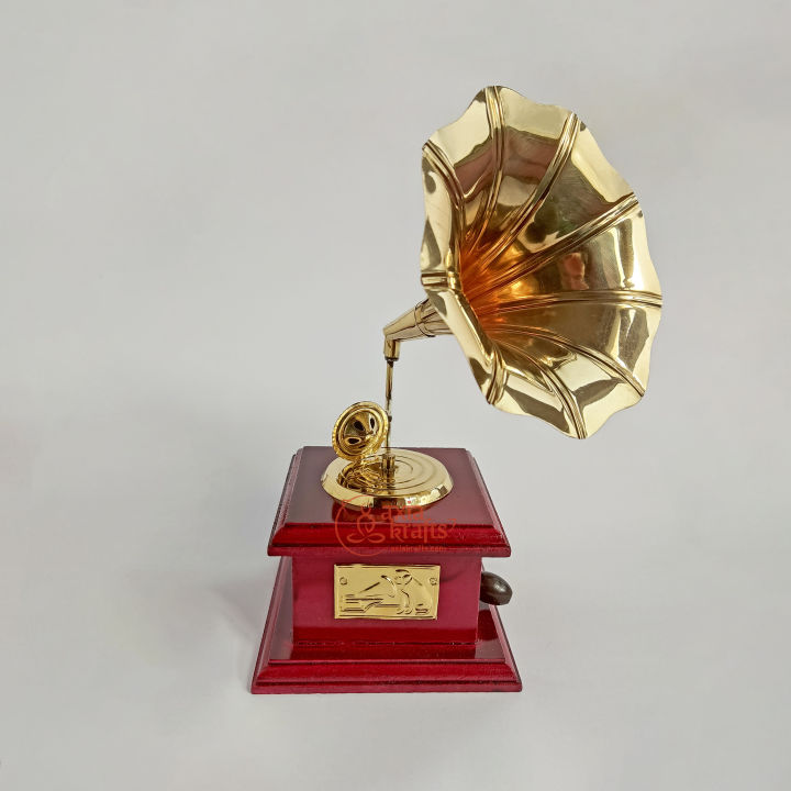 Axia Krafts Brass Gramophone Showpiece Craft Gift Decor Antique | Daraz ...