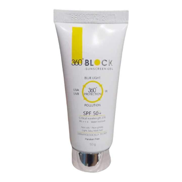 360 Block Blue Light Sunscreen Gel SPF 50+ 50gm | Daraz.com.np
