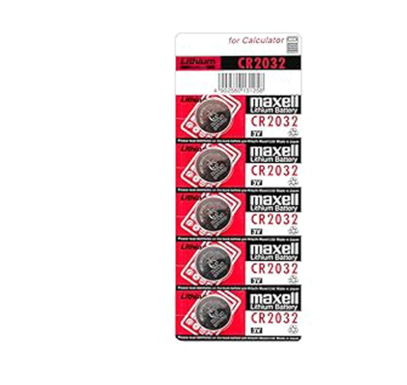 Button Cell Maxell CR2032 Coin Type 3V Lithium Battery (5 Pieces ...