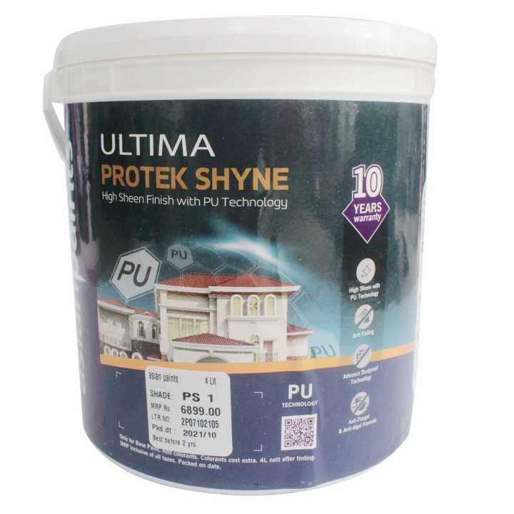 Asian Paints Ultima Protect Shine Exterior Wall Paint, 4 Litres ...