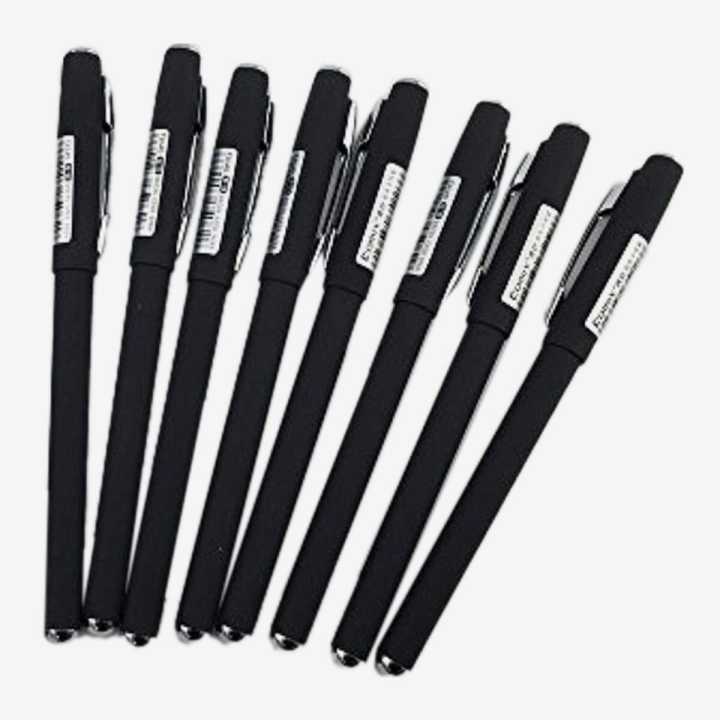 Comix Full Black Body Gel Ink Pen Set of 8 Pens Gp372 By Mitrata ...