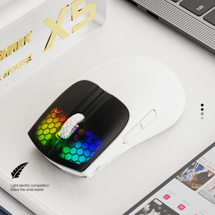 ATTACK SHARK X5 49g wireless Gaming Mouse,Bluetooth Tri-mode,PixArt ...